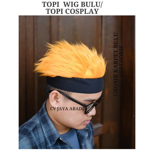 Jual Topi Cosplay bulu/ wig bulu korea lembut anti rontok - Biru - Kab ...