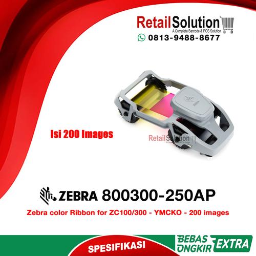 Jual Ribbon Zebra ZC100 ZC300 YMCKO 200 Images Original - 800300-250 ...