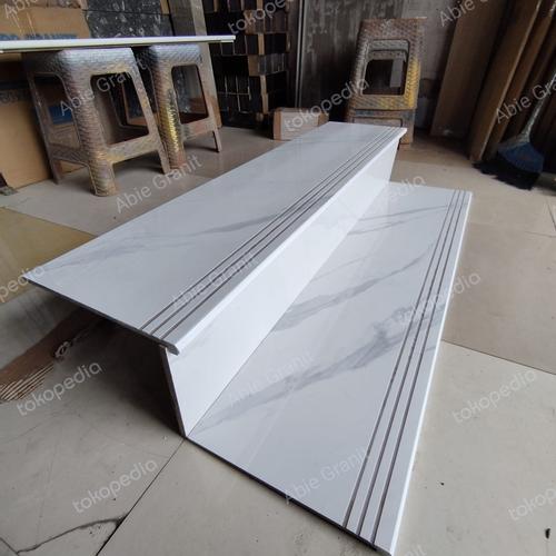 Jual Granit anak tangga double bevel 30x120 dan 20x120 parma white ...