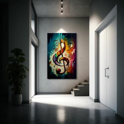 Jual lukisan kanvas nada texture painting art dekorasi hiasan dinding ...