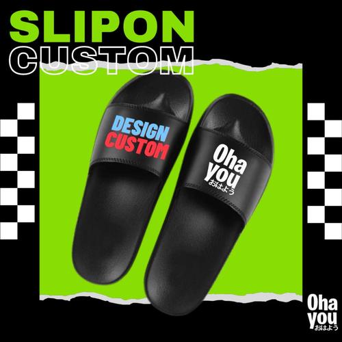 Jual SANDAL CUSTOM SABLON / SLIPON CUSTOM / SANDAL SLIDE CUSTOM SABLON ...