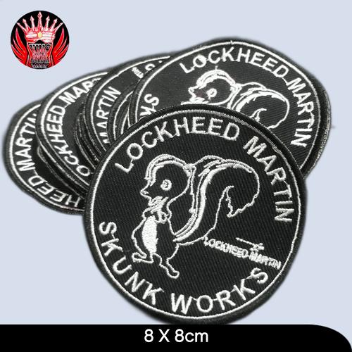 Promo Patch bordir lockheed martin/PATCH bordir skunk works/badge ...