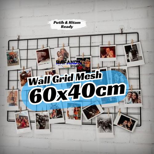 Promo wire grid wall 60x44 ram besi hijang gantungan aksesoris polaroid ...