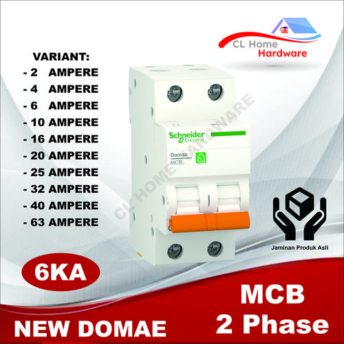 Jual MCB 2 PHASE NEW DOMAE SCHNEDER 2P 6A/10A/16A/20A/25A/32A/40A/50A/63A - 6A - Jakarta Barat ...