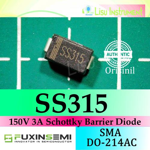 Jual SS315A 150V 3A Schottky Barrier Diode SS315 SMA(DO-214AC ...