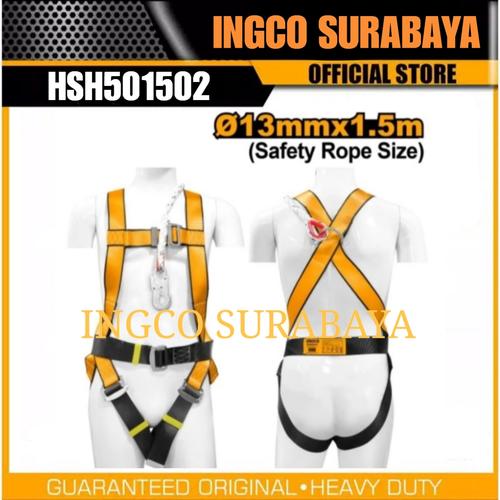 Jual INGCO HSH501502 FULL BODY HARNESS SAFTY HARNES SINGLE BIG HOOK ISO ...