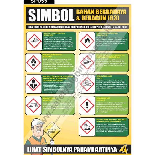 Jual SP055 Poster K3 Safety A2 - Simbol Tanda Bahan Kimia Berbahaya ...