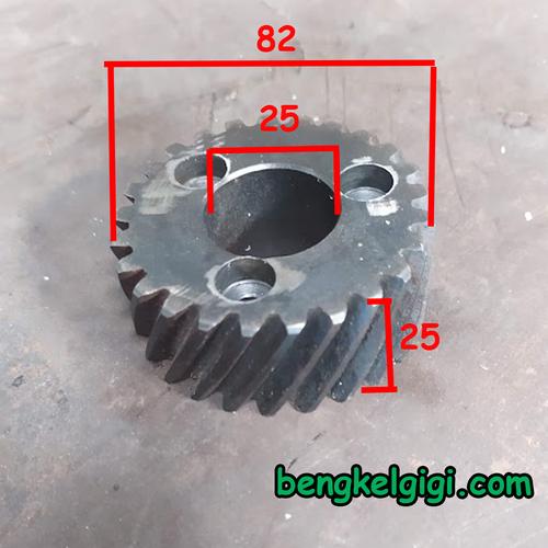 Jual Roda Gigi Miring / Gear Helical Modul M 3 Custom Seperti Contoh ...
