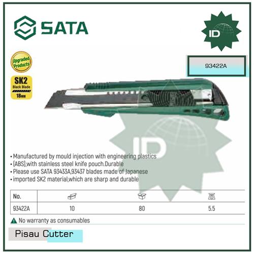 Jual PISAU CUTTER SATA 93422A - PLASTIC SNAP-OFF KNIFE, 8-POINT, 18X1 ...