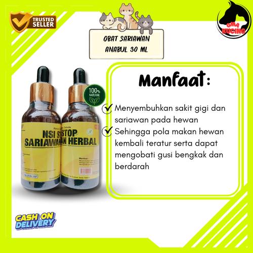 Jual NSI Obat Stop Sariawan Untuk Hewan Kucing, Anjing dan Kelinci 30Ml ...