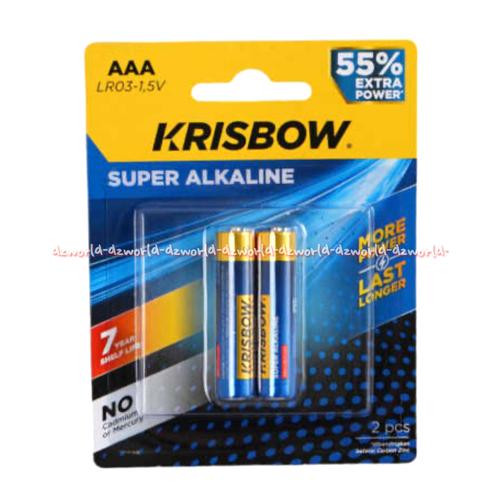 Jual Krisbow Super Alkaline AAA 2pcs Batrai Baterai Ukuran A3 Kecil ...