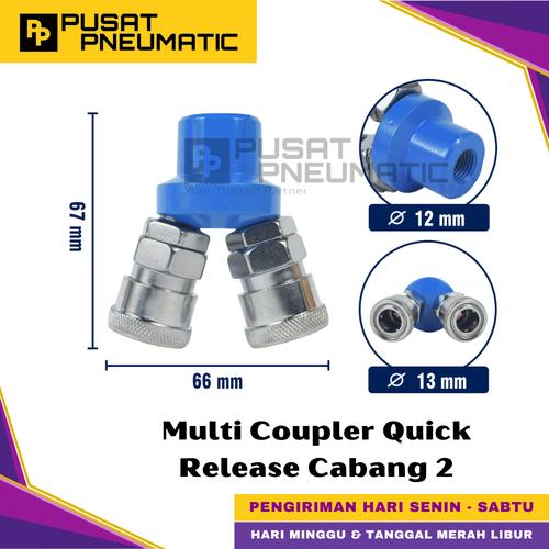 Jual Adaptor Selang Multi Coupler Quick Coupling Release Cabang 2 Way ...