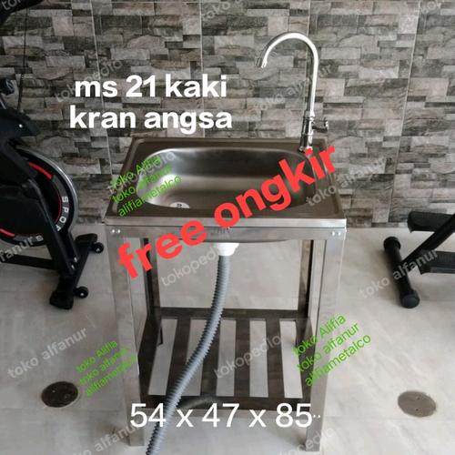 Jual wastafel cuci tangan stainless portable kran - kran fleksibel ...