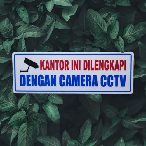 Jual Akrilik papan peringatan KANTOR INI DILENGKAPI DENGAN CAMERA CCTV ...