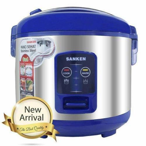 Jual Sanken Rice Cooker Stainless Steel 1.8 Liter Biru SJ-2000 M ...