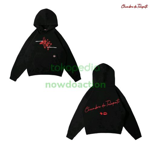 Jual telepati.che x chambre de telepati boxy hoodie millions black - M ...