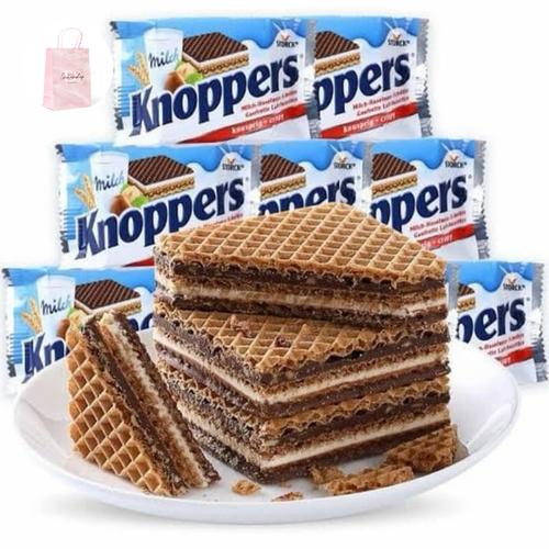 Jual STORCK KNOPPERS Knopper Milk Hazelnut Wafer Biskuit Snack 3 Pack ...