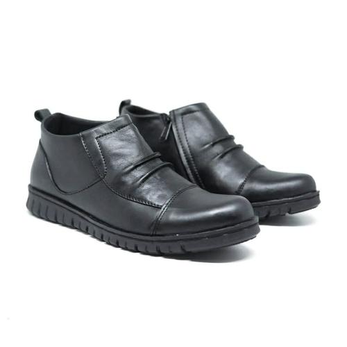 Jual Sepatu Formal Kulit Asli Pantofel Resleting Hitam Kerja Kantor ...