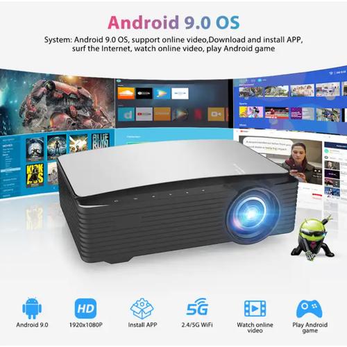 Jual Smart Projector Premium ST670 Plus 8000 Lumens Android 9.0 WiFi ...