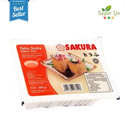 Promo Sakura Tahu Sutra MERAH 300 Gr Fresh Silken Tofu Jepang GORENG ...