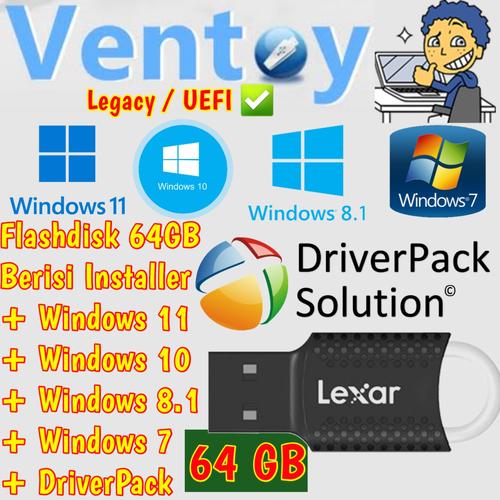 Jual USB Multiboot Komputer Laptop 64GB - Kab. Bekasi - Salam Komputer ...