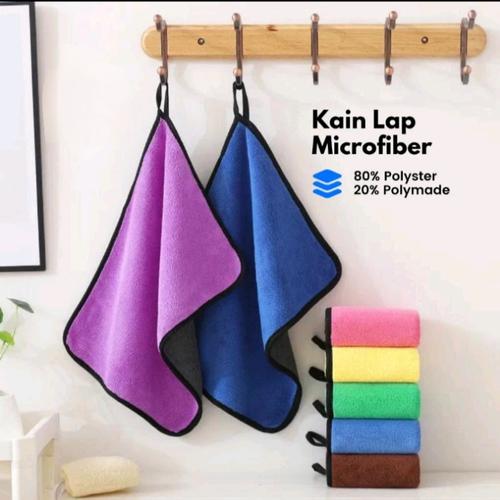 Jual Kain Lap Microfiber Premium Lap Tangan Handuk Mini 2 Sisi Lembut ...