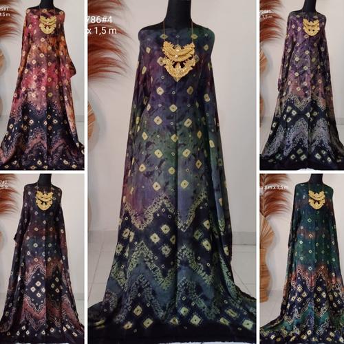 Jual Kain Jumputan Palembang 3 Meter Bahan Dasar Batik Couple Silk ...