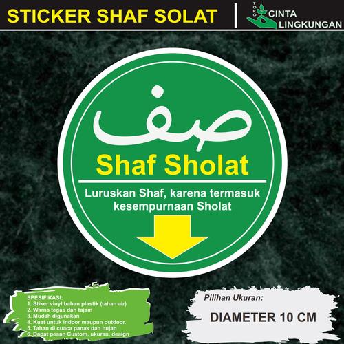 Jual STIKER TANDA SHAF SHOLAT UNTUK MASJID, MUSHOLA / TANDA BARIS SOLAT ...