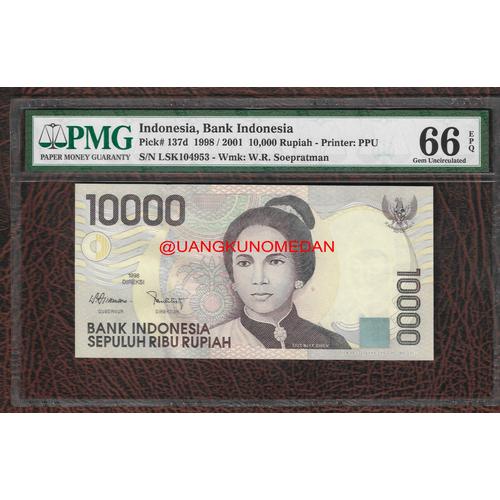 Jual Uang Kuno 10 Ribu Rupiah Cut Nyak Dien PMG 66 EPQ - Jakarta ...