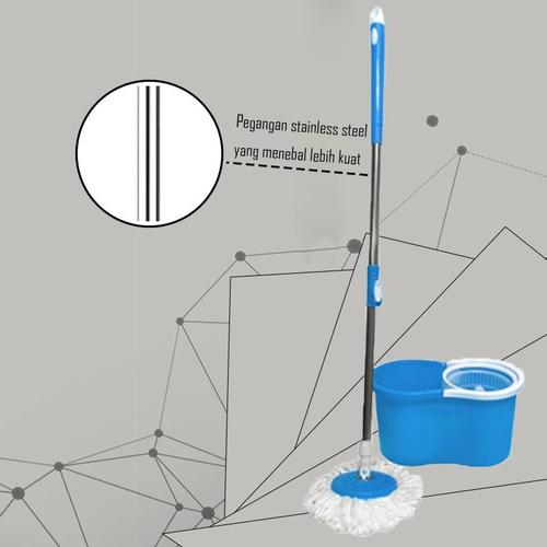 Jual Alat Pel Lantai Besar Super Mop Otomatis Spin Mop Magic dan Ember ...