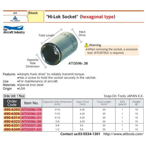 Jual Varian Hi-Lok Sockets Hex For The Aviation Industry ATI SNAP ON ...