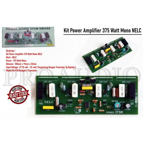 Jual Kit Power Amplifier 375 Watt 375watt 375WATT 375W Mono NELC CMP ...