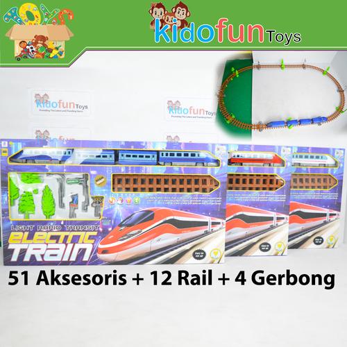 Jual Mainan Kereta Cepat MRT LRT Electric Train Set 67pcs Rail Track ...