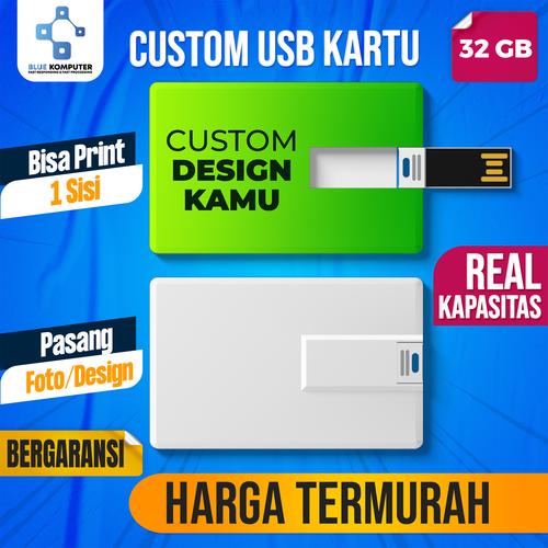 Jual REAL KAPASITAS Flashdisk Kartu 32 GB Custom - Flashdisk ID Card ...