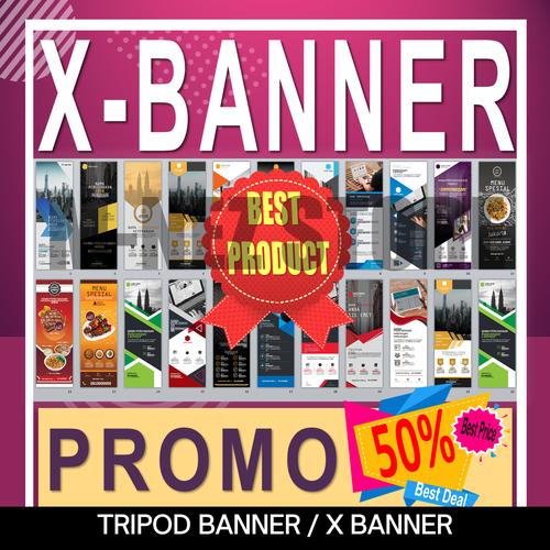 Jual X Banner / T Banner / Jasa Design dan Bisa Cetak Sehari Jadi ...