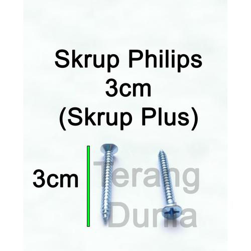 Jual Skrup Philips 3cm Sekrup Philips 3cm Sekrup Kembang Panjang 3cm ...