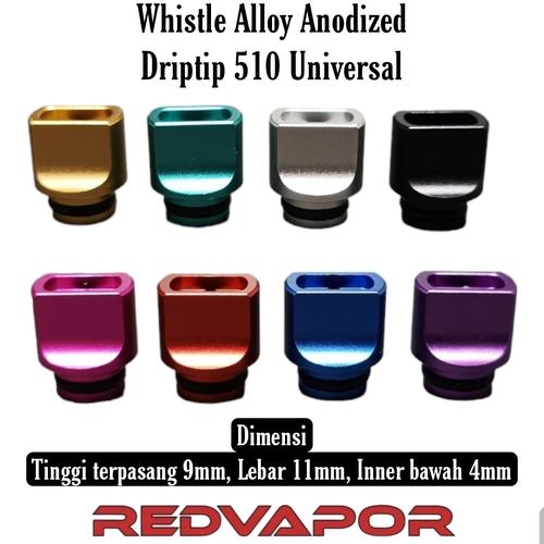 Jual Driptip 510 Whistle Alloy Anodized For All AIO BB DOT | d5114 - Hitam - Kab. Sidoarjo ...