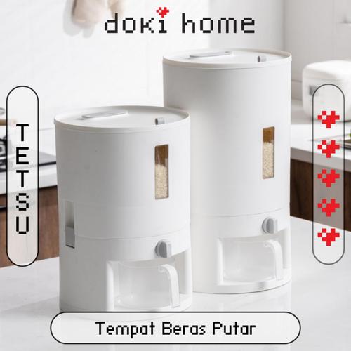 Jual (Doki) Tetsu Dispenser Beras Pintar Wadah Simpan Beras Mudah Container - 10KG - Jakarta ...