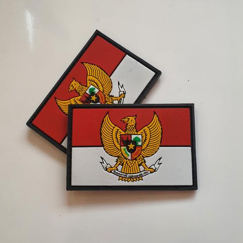 Jual patch rubber logo garuda indonesia dasar merah putih tempelan ...