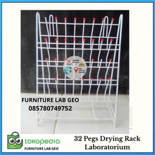 Jual Drying Rack Laboratorium 32 Pegs Solusi Praktis Untuk Pengering ...