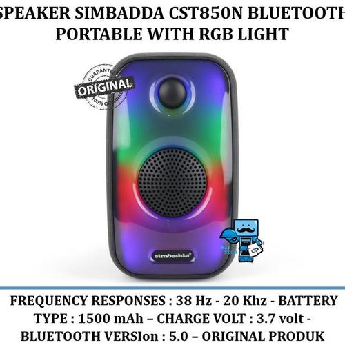 Jual Speaker Simbadda Cst850N / Cst850 Bluetooth Portable With Rgb ...