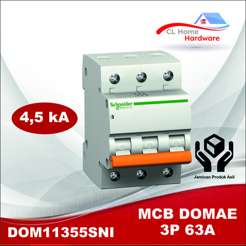 Jual MCB 3 Phase 63 Ampere 3p 63a 3 pole Schneider Domae Original Baru ...