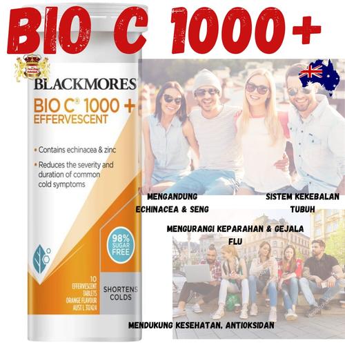 Jual blackmores bio c 1000mg echinacea + zinc vitamin c effervescent 10 ...