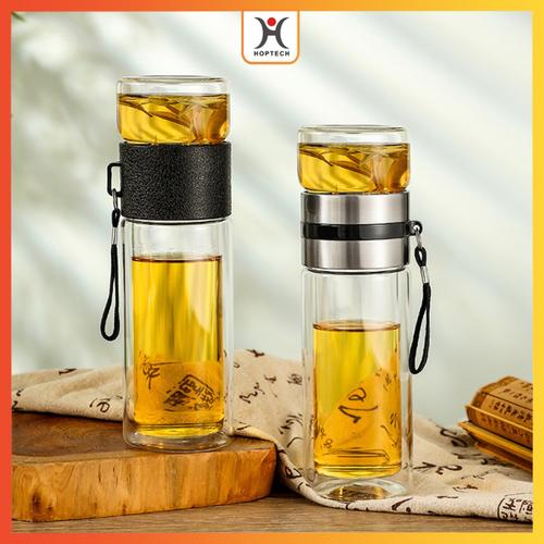 Jual Double Glass Bottle Tea Purifier Infused Water Tea Teh Tumblr Kaca ...