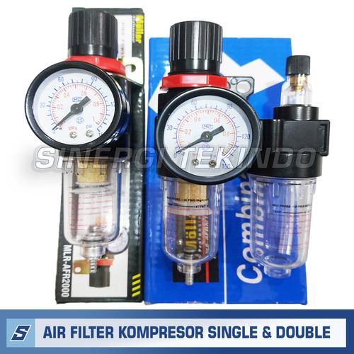 Jual Regulator Angin Kompresor Air Filter Control Single Double 1/4 ...