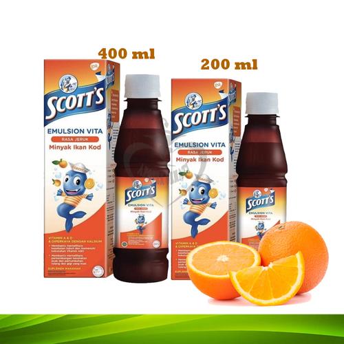 Promo Scotts Emulsion Multivitamin Nutrisi Otak Minyak Ikan Kod Omega 3 ...