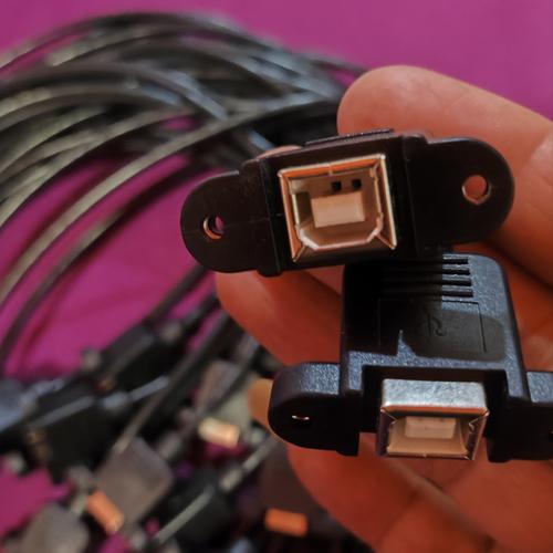 Jual Panel mount USB 2.0 B FEMALE PRINTER SOCKET TO B MALE PRINTER ...