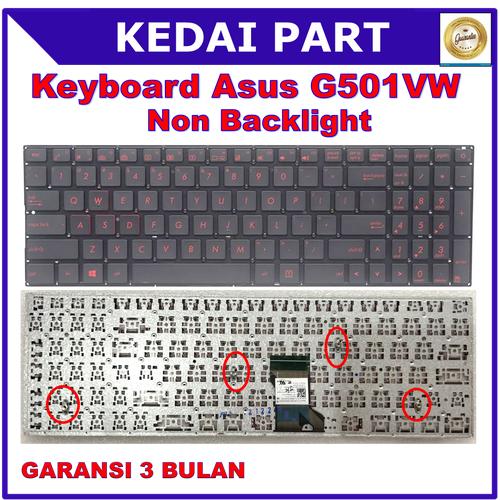 Jual Keyboard Asus ROG G501 G501J G501JW G501V G501VW Non Backlight ...