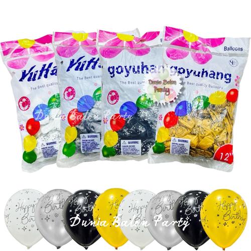 Jual Balon Latex Happy Birthday / Balon Happy Birthday Per Pack Isi 100 ...