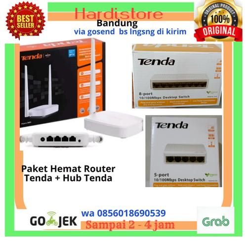 Jual RouterTenda N301 N300 3in1 Wireless 300Mbps + Switch Hub Tenda ...